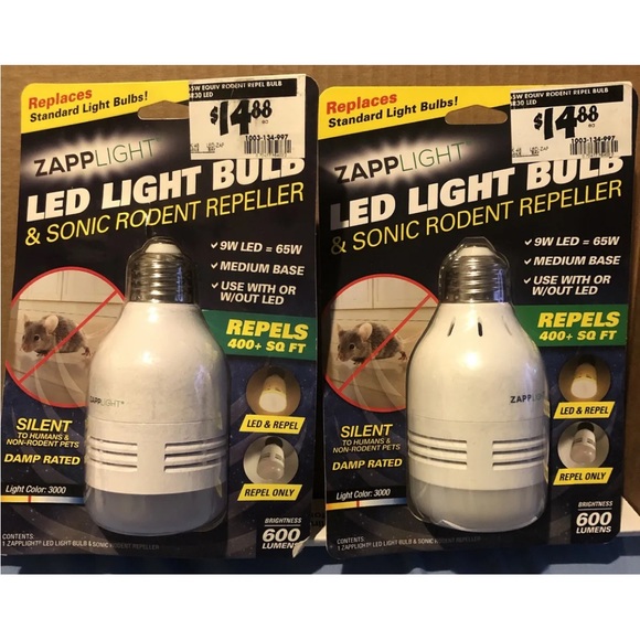 zapplight | Other | Zapplight 9w Led 65w Light Bulb Sonic Rodent ...